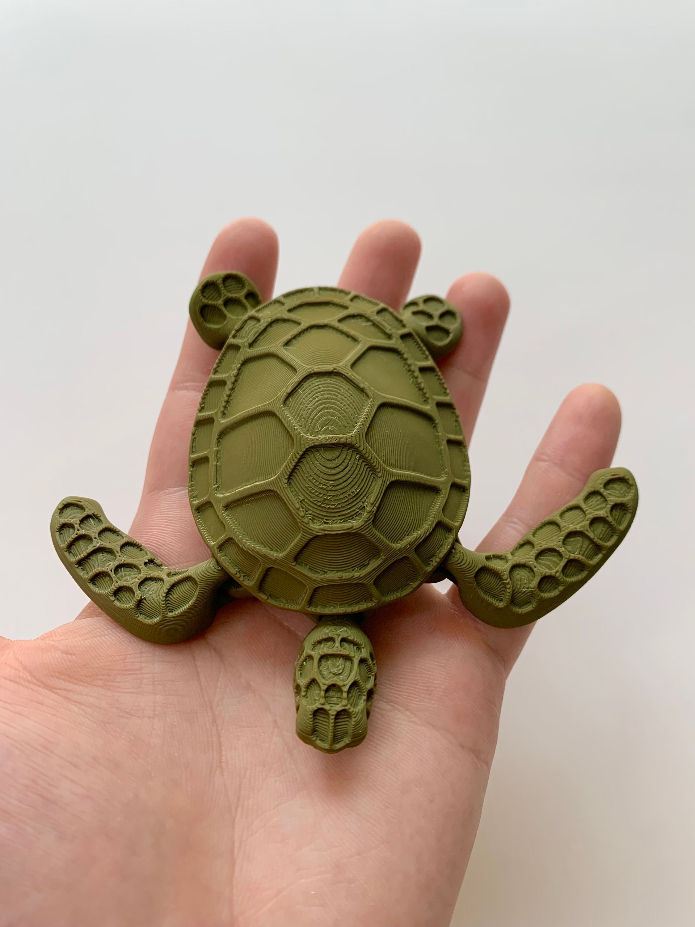Articulated 3D Printed Sea Turtle Fidget Toy Eco-friendly Marine Life ...