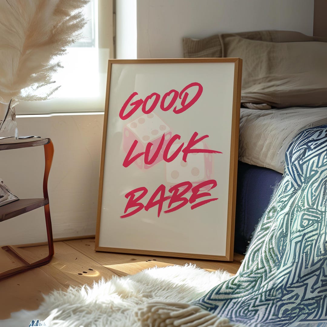 Chappell Roan Poster Good Luck Babe Pink Print, Trendy Wall Art ...