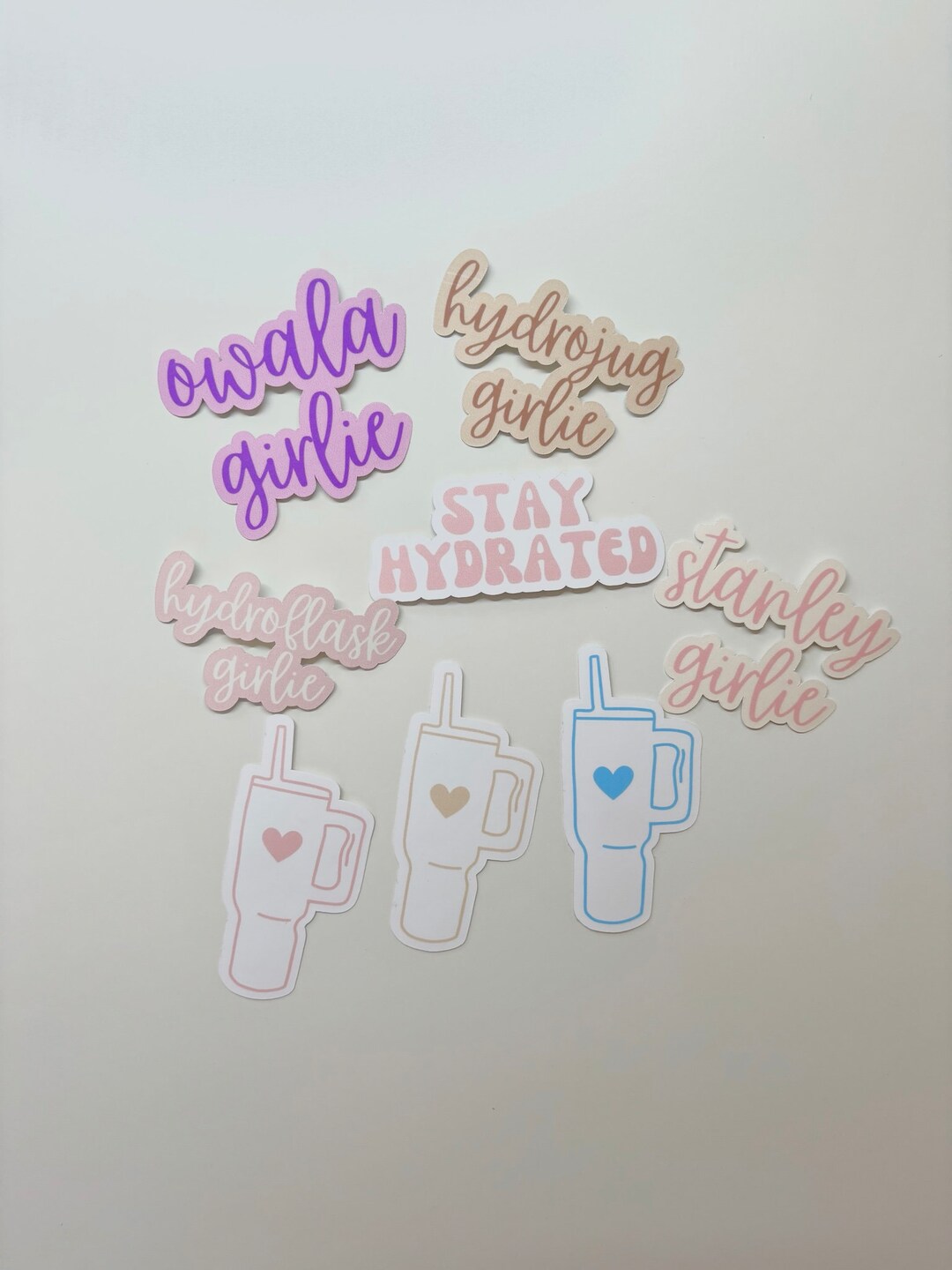 Cute Girlie Water Bottle Sticker Set | Stay Hydrated Stickers for ...