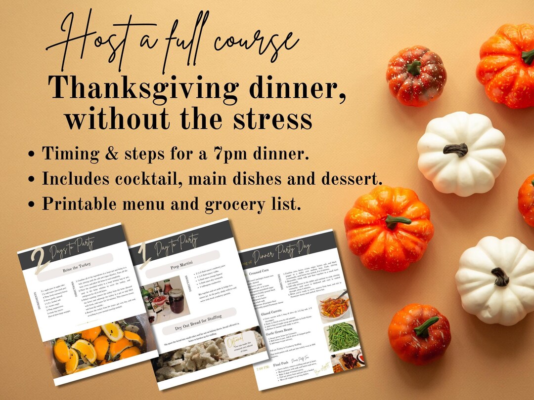 Thanksgiving Dinner Party Recipes and Playbook Cook Thanksgiving Dinner ...
