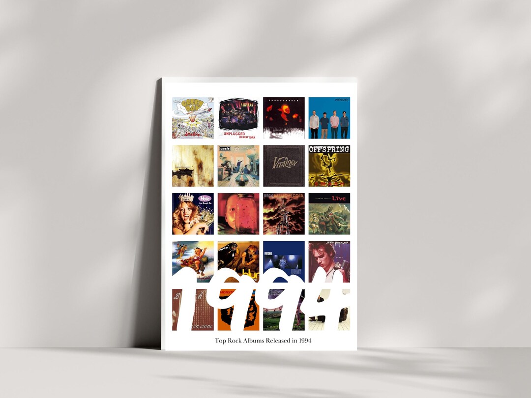 1994 Rock Poster [DIGITAL DOWNLOAD X 4] - Top Rock Albums Released in ...