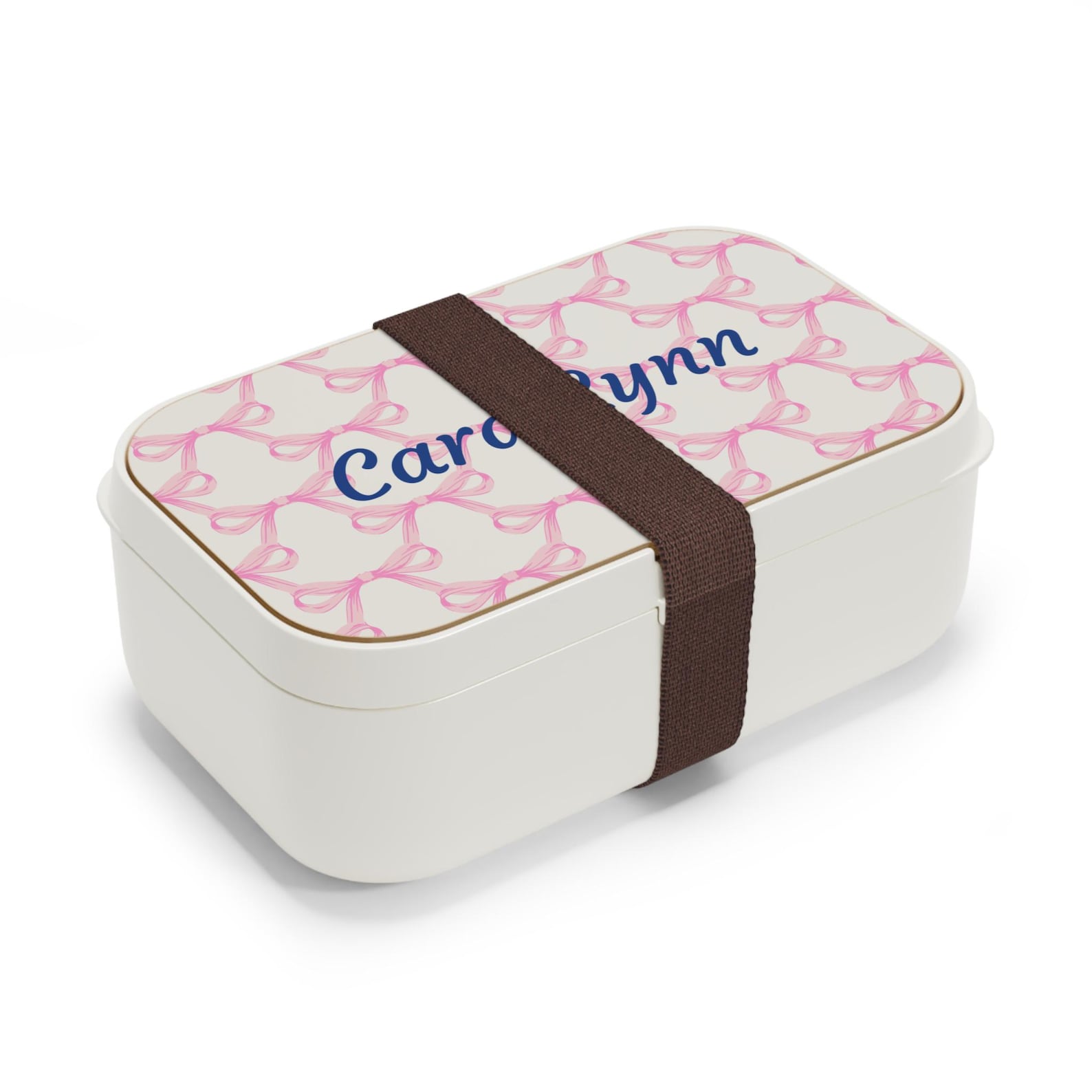 Personalized Bento Lunch Box With Pink Bows, Cute Lunch Container for ...