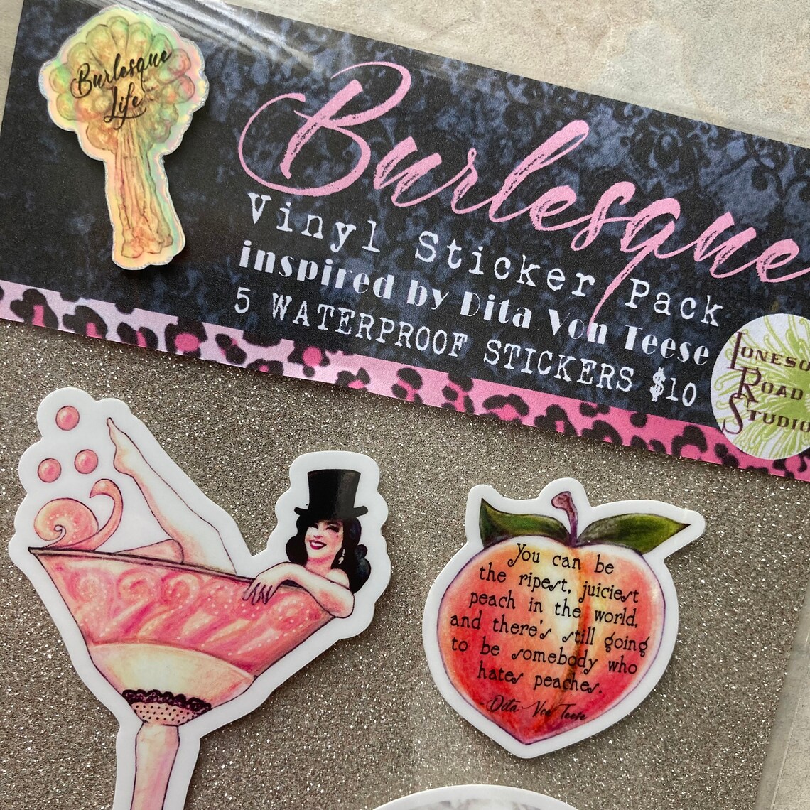 Burlesque Vinyl Sticker 5 Pack Inspired by Dita Von Teese | Etsy