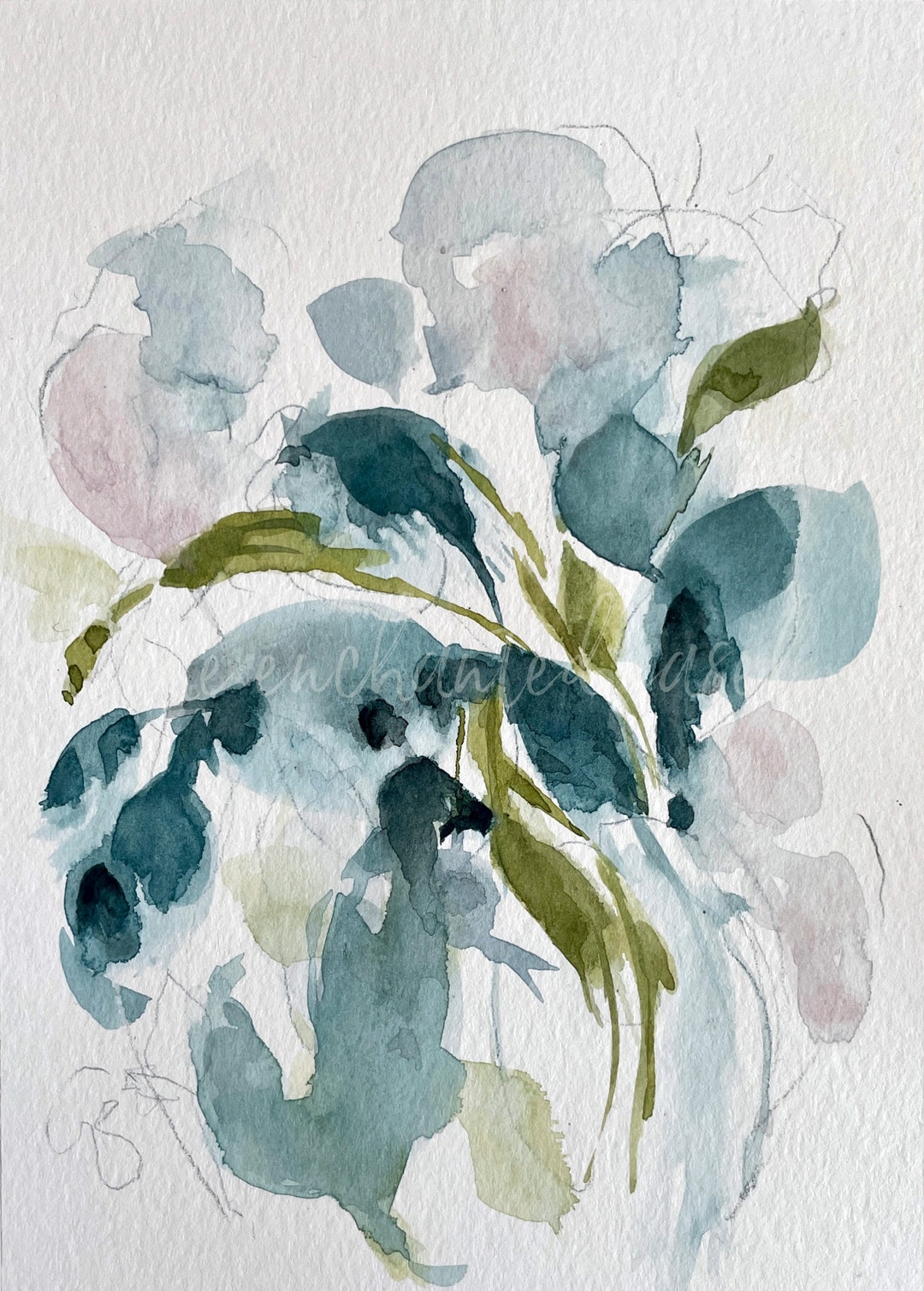 Watercolor Floral, Small Watercolor, Abstract Watercolor, Flower ...
