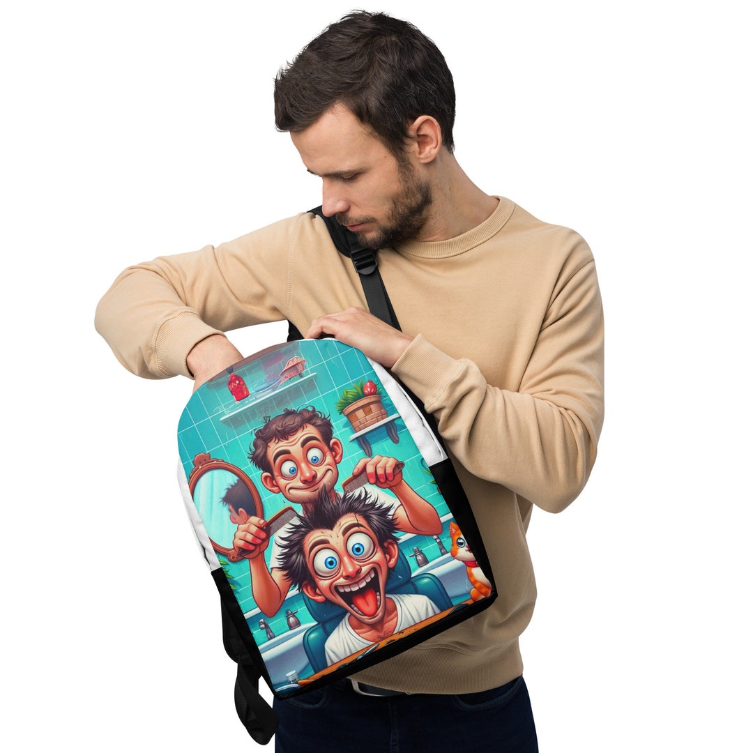 Crazy Haircut Frenzy Minimalist Backpack - Etsy