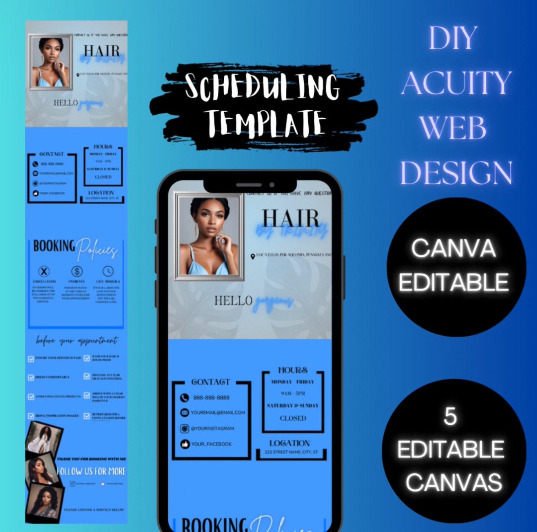 Premade Acuity Site Design Template Boost Your Service Based Business ...