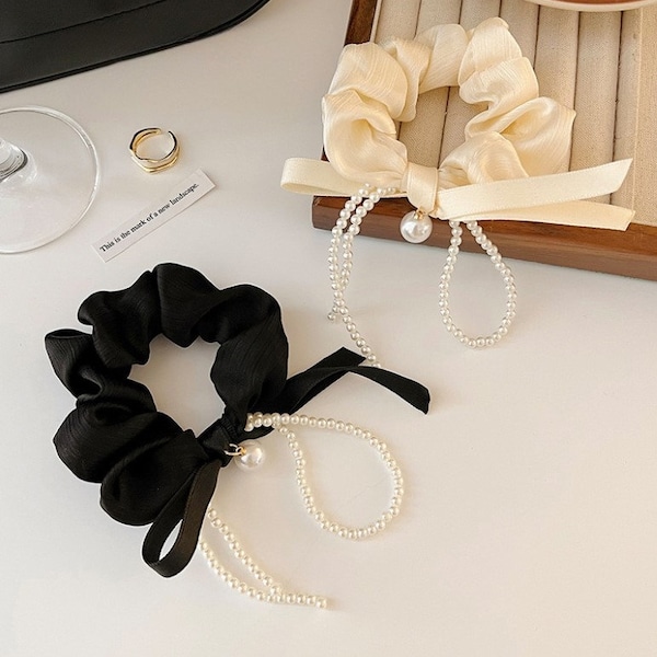 Pearl Scrunchie - Etsy