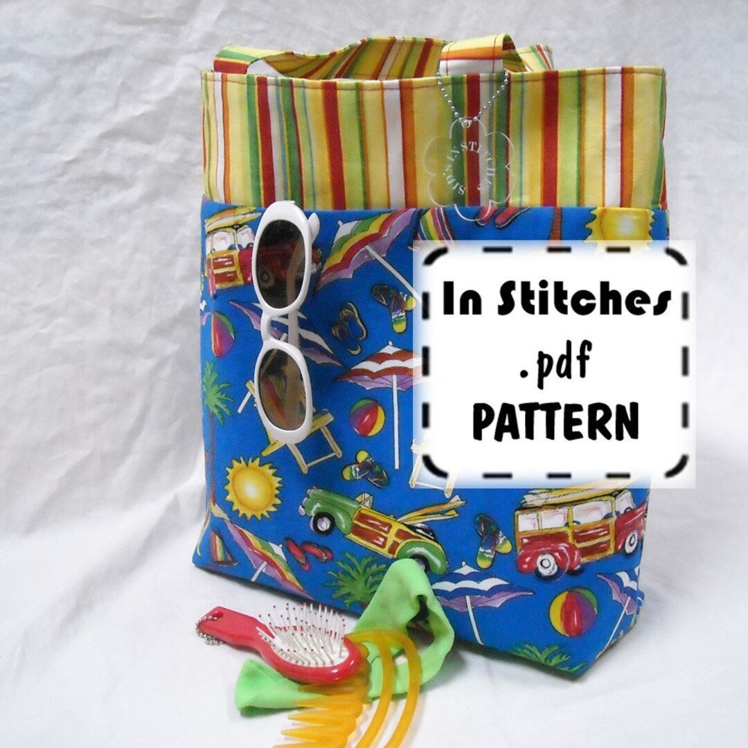 Reversible Bookbag Tote PDF Pattern Tutorial EASY Instructions - Etsy