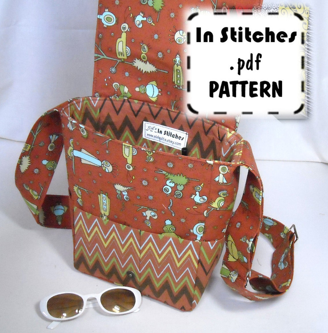 Mimi PDF Pattern Cross Body Messenger Bag EASY Instructions - Etsy