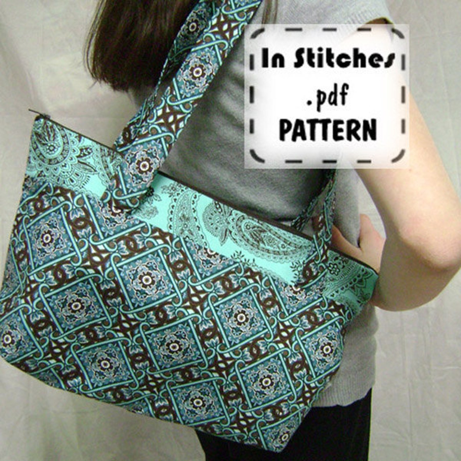 Zipper Shoulder PDF Purse Pattern-easy Zippy Tote Tutorial-diy - Etsy