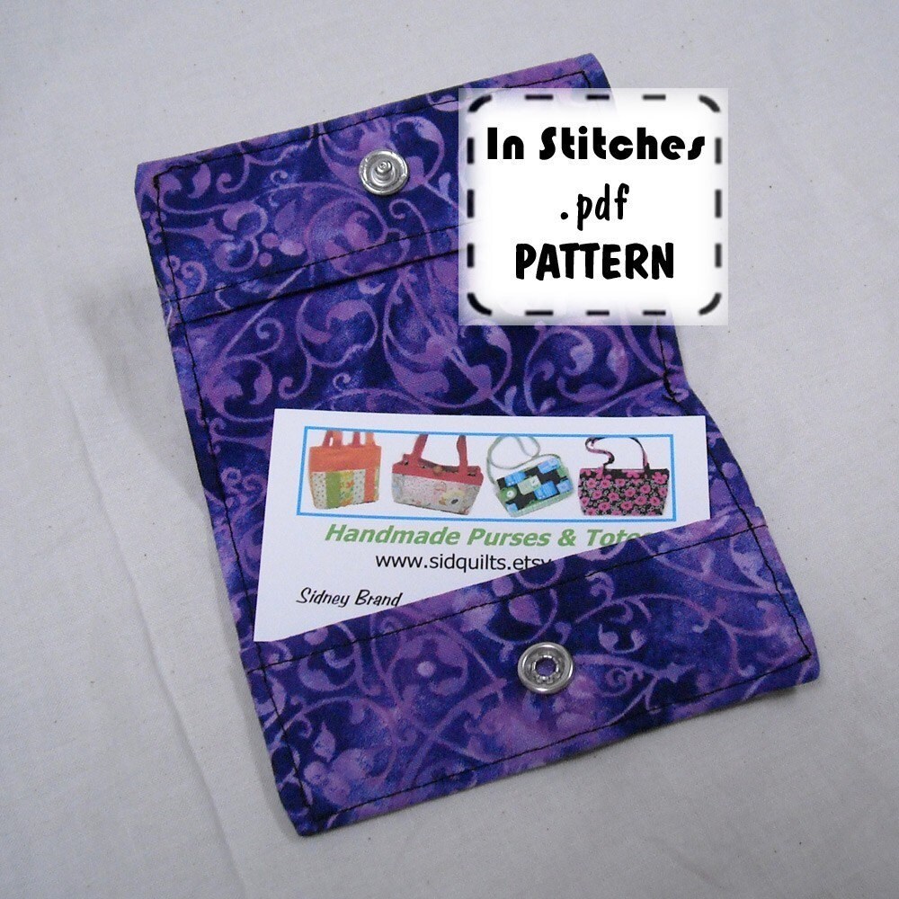 Snap Card Case PDF Pattern-tutorial-easy Instructions - Etsy