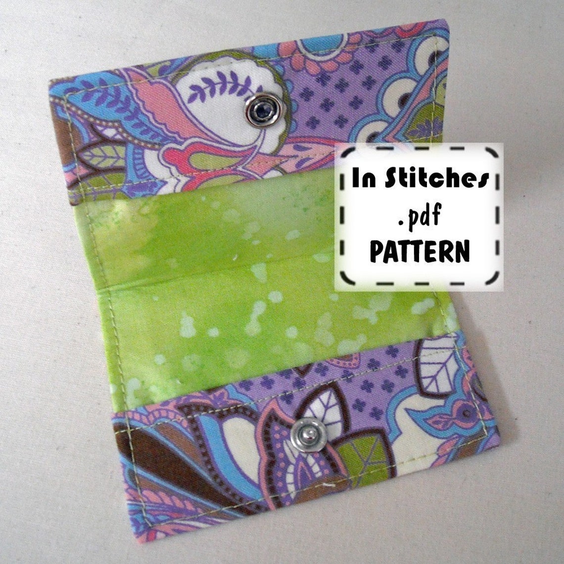 Snap Card Case PDF Pattern-tutorial-easy Instructions - Etsy