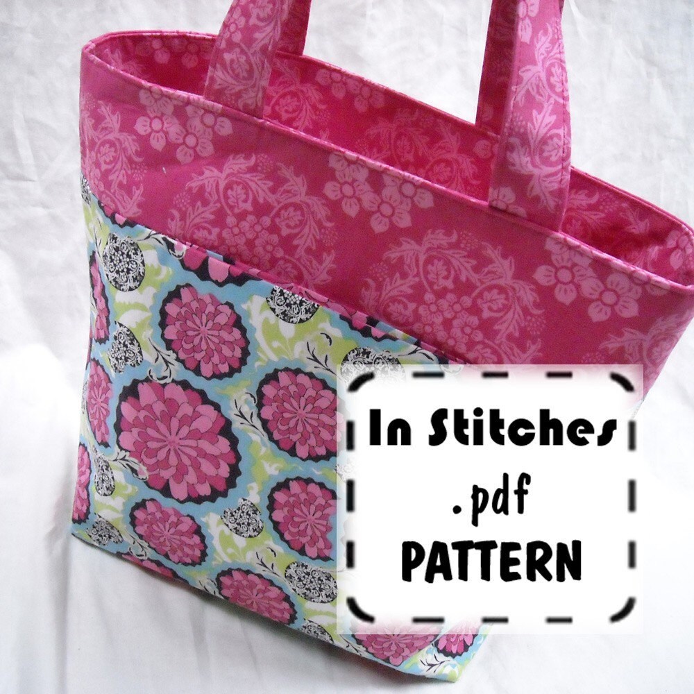 Reversible Bookbag Tote PDF Pattern Tutorial EASY Instructions - Etsy