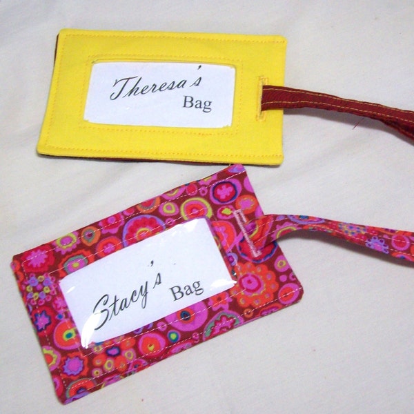 Fabric Luggage Tag - Etsy