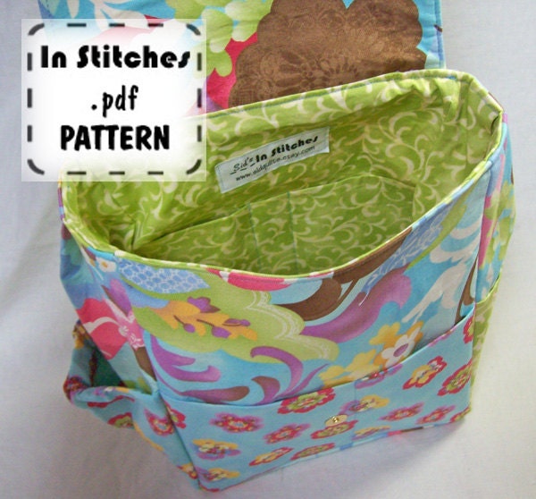 Small Backpack PDF Purse Pattern EASY Carryall Kelly Tutorial DIY Purse ...