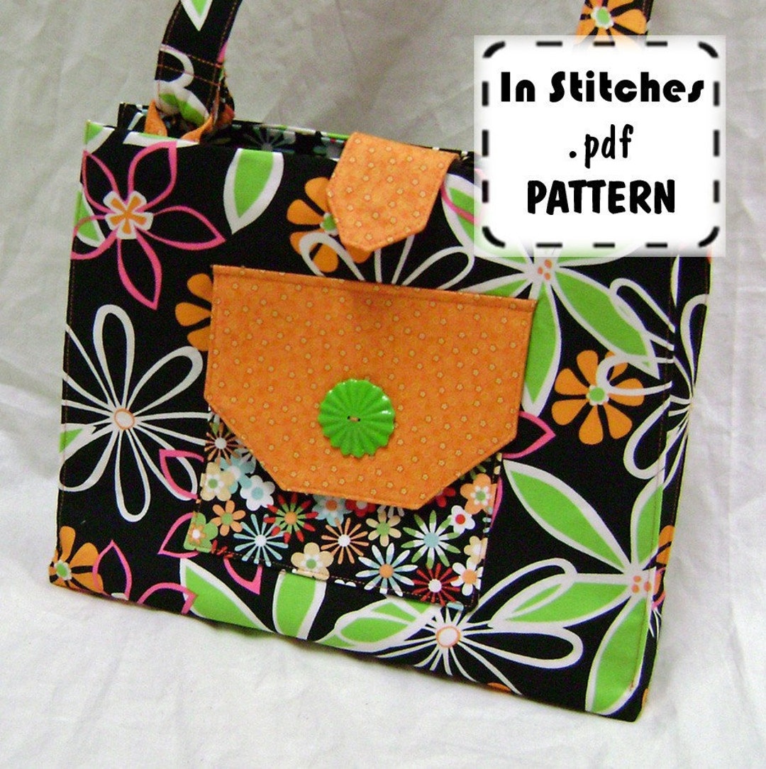 PDF Purse Pattern Shoulderbag Tailored Tote Tutorial Handbag EASY ...
