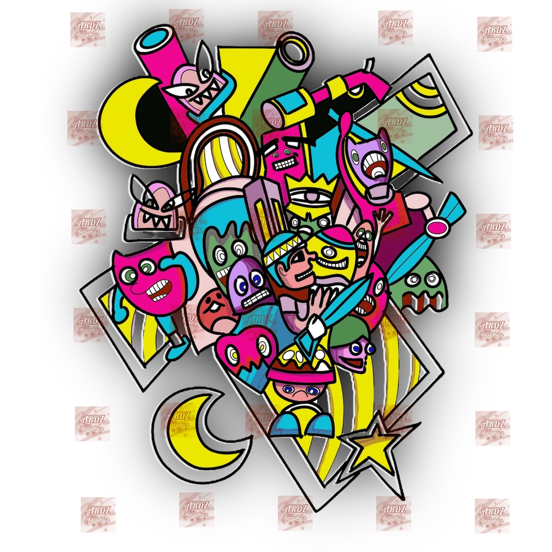 Hand Made Doodle Art Digital Ready to Download Home Decor Printable T ...