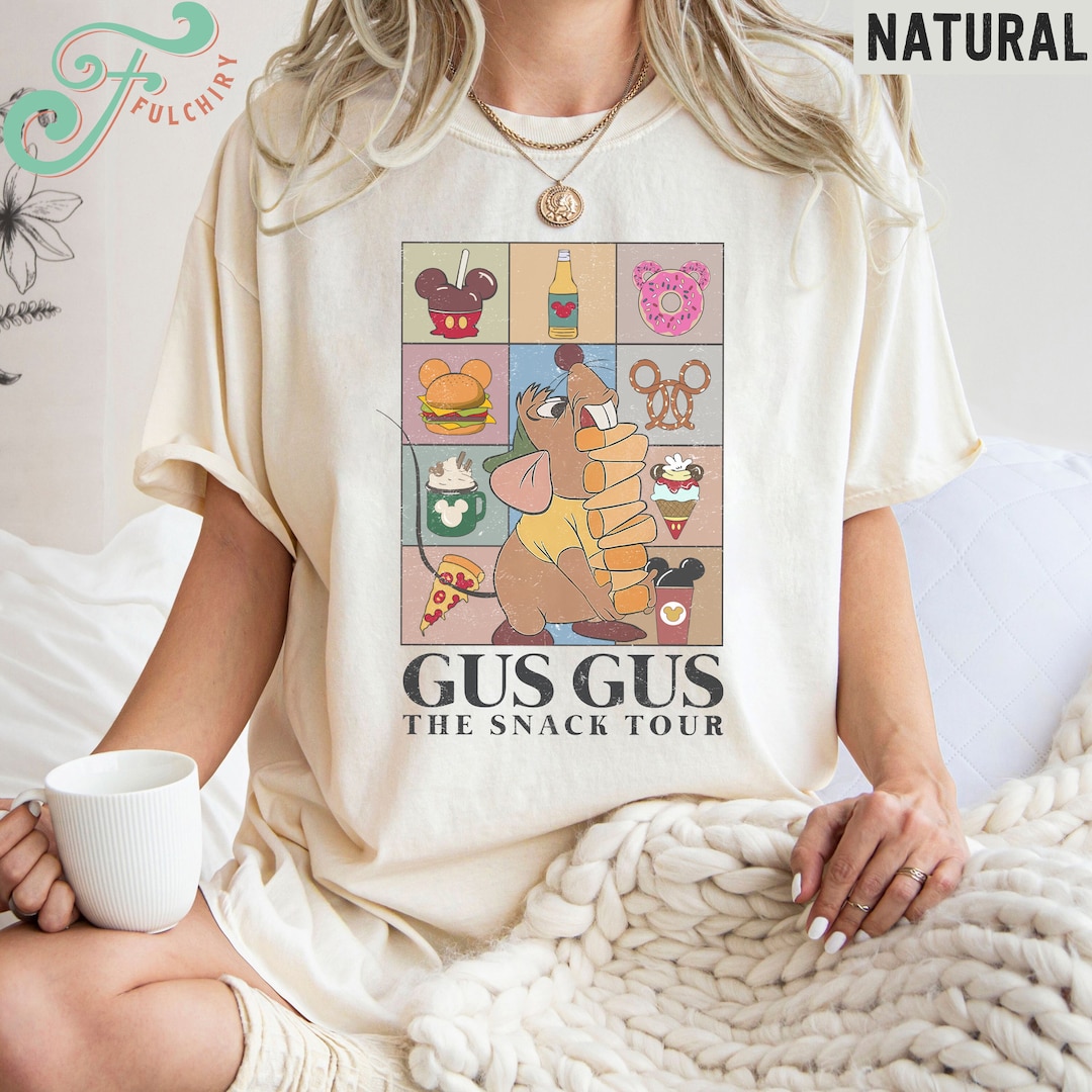 Vintage Funny Gus Gus the Snack Tour Shirt, Vintage Cinderella Gus Gus ...