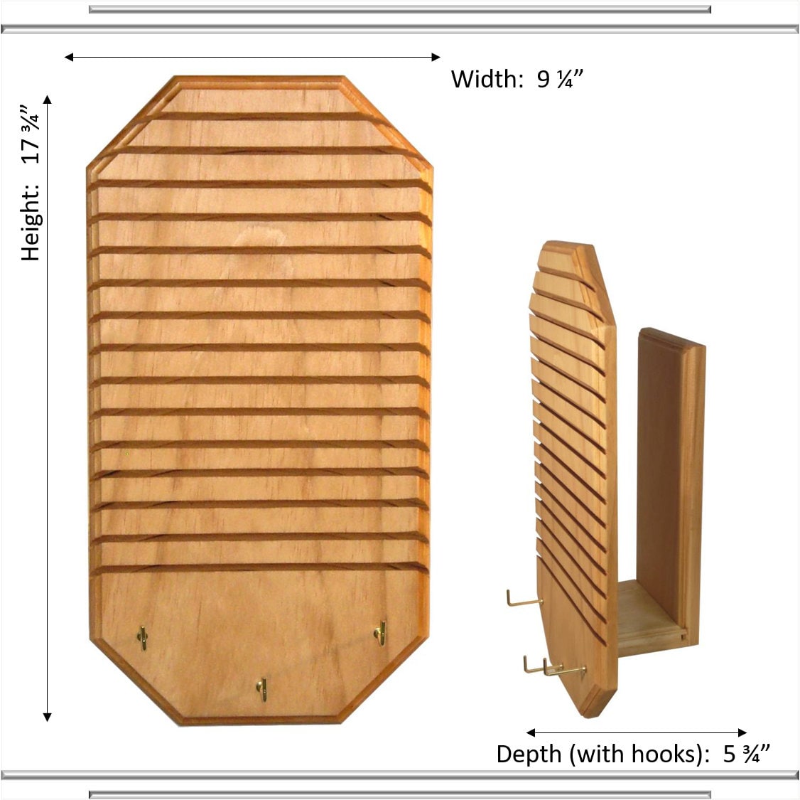 Rule-it-all STORUM Wall-mount Quilting Ruler Organizer. A Solid Wood ...