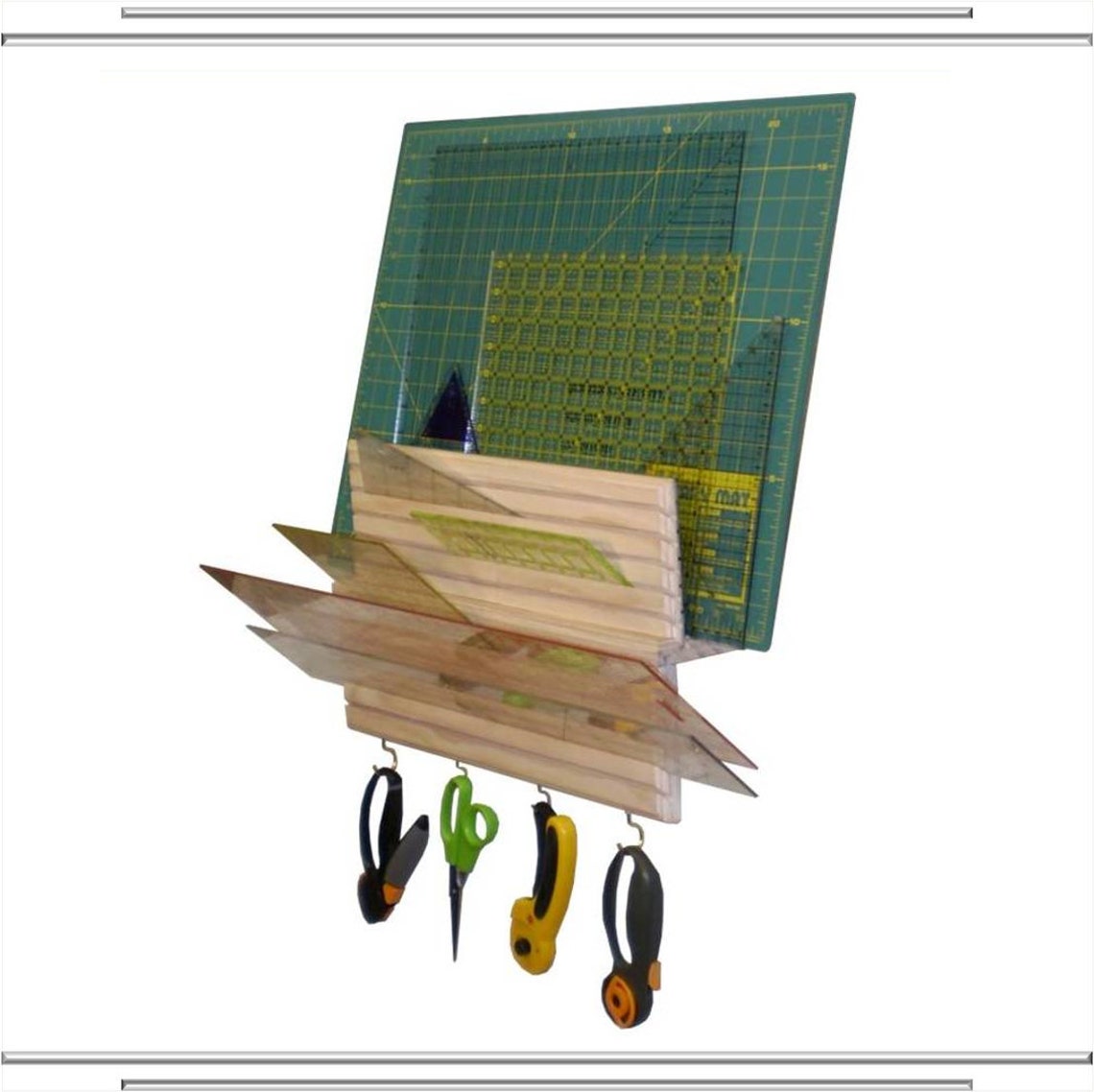 Rule-it-all Traveler Deluxe Wall-mount Quilting Ruler Rack. A Solid ...