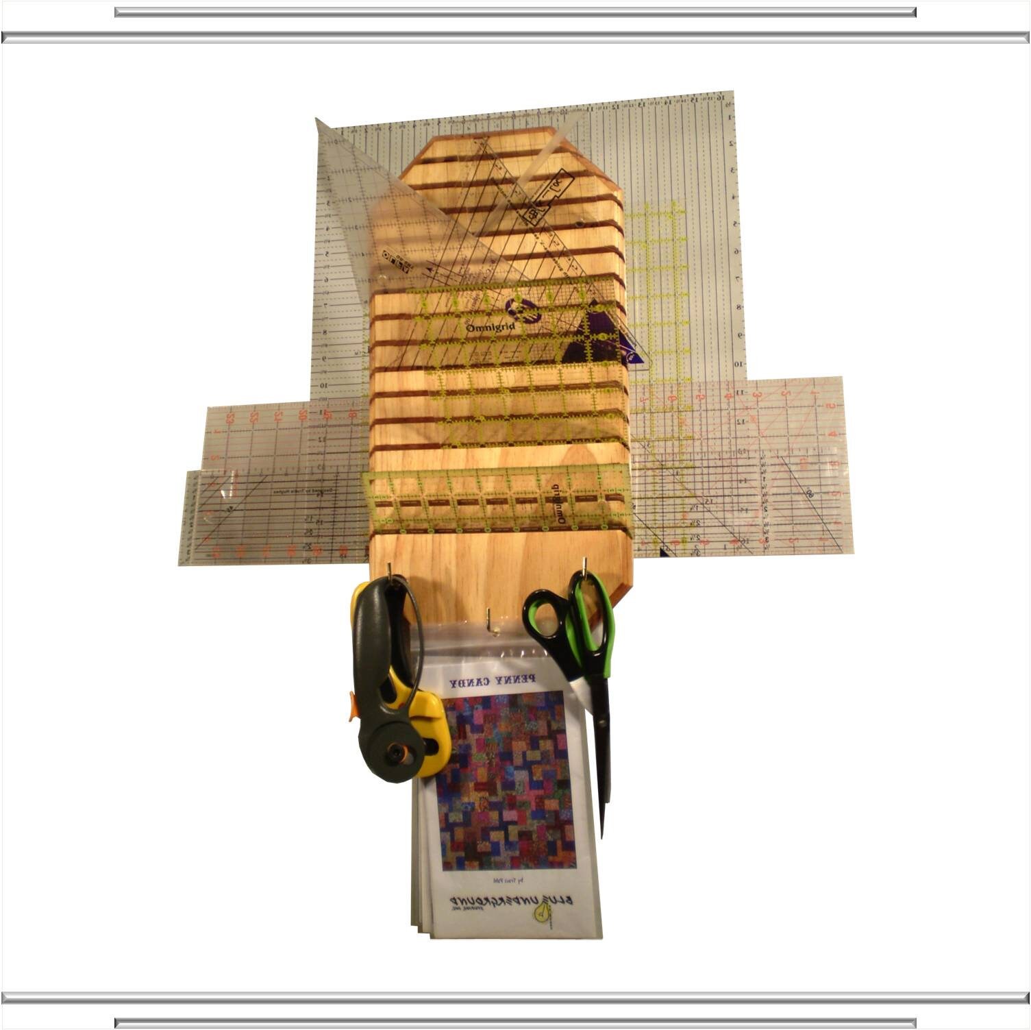 Rule-it-all STORUM Wall-mount Quilting Ruler Organizer. A Solid Wood ...