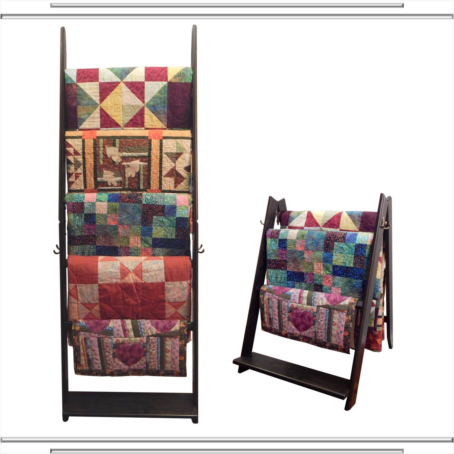 The Ladderrack Quilt Display Stand and Blanket Ladder, Rack Holds up to ...