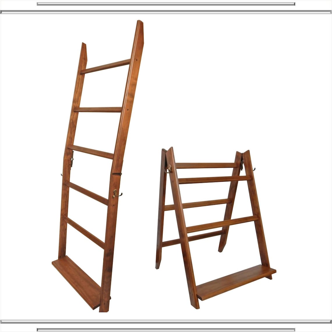 The Ladderrack Quilt Display Stand and Blanket Ladder, Rack Holds up to ...