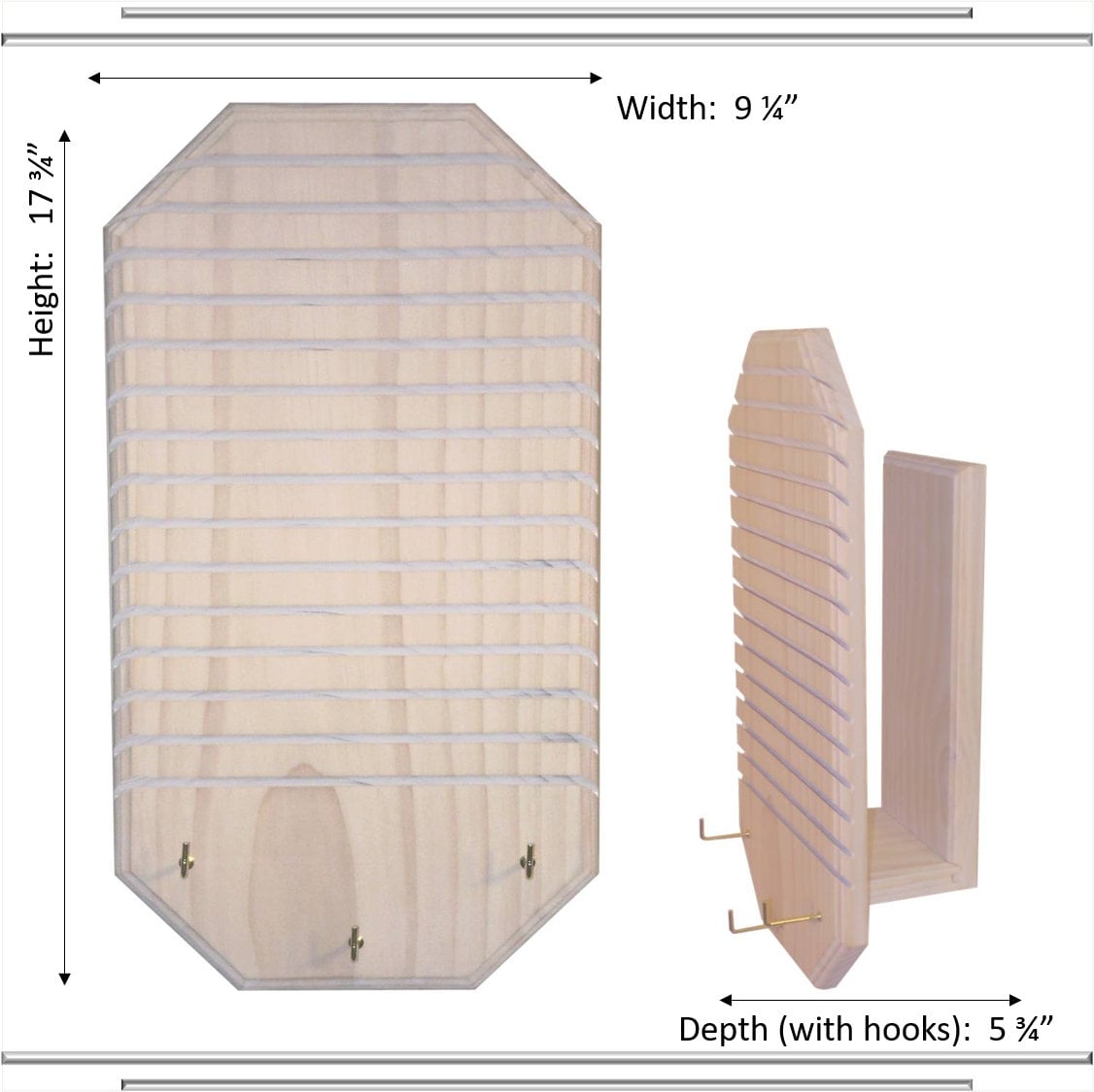 Rule-it-all STORUM Wall-mount Quilting Ruler Organizer. A Solid Wood ...