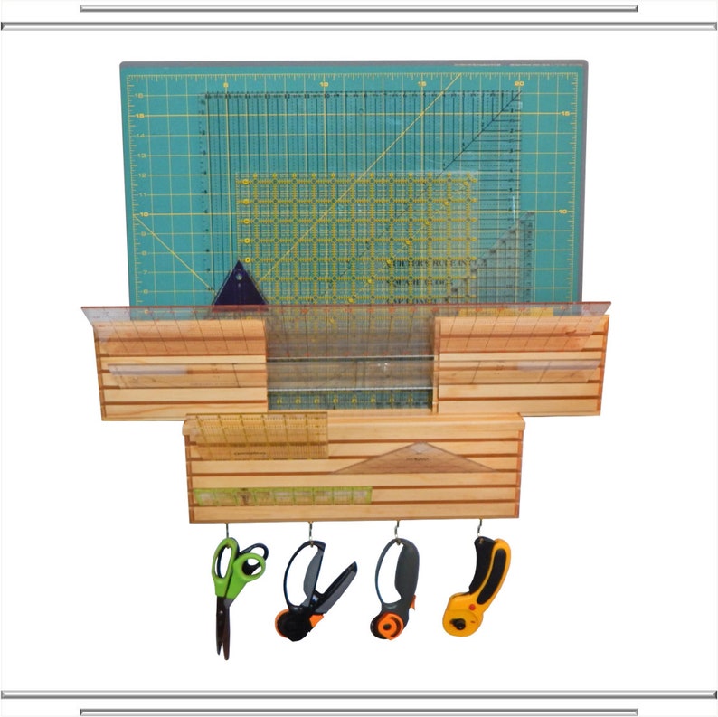 Rule-it-all Traveler Deluxe Wall-mount Quilting Ruler Rack. A Solid ...