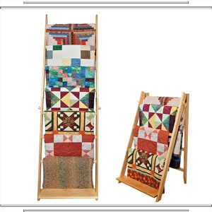 The Ladderrack Quilt Display Stand and Blanket Ladder, Rack Holds up to ...