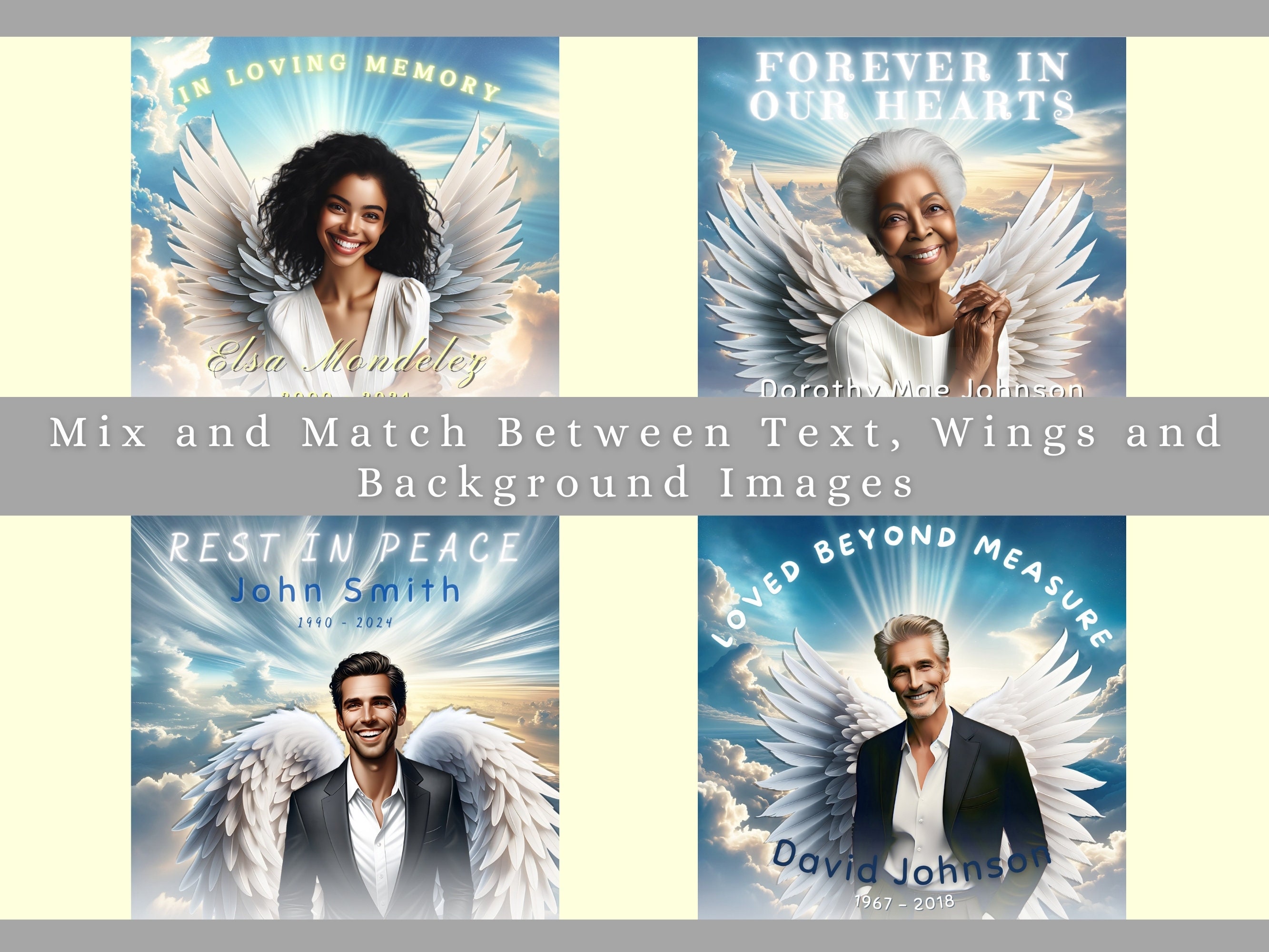 Custom PNG Angel Wings Memorial Sympathy Gift Angel Wings Life ...