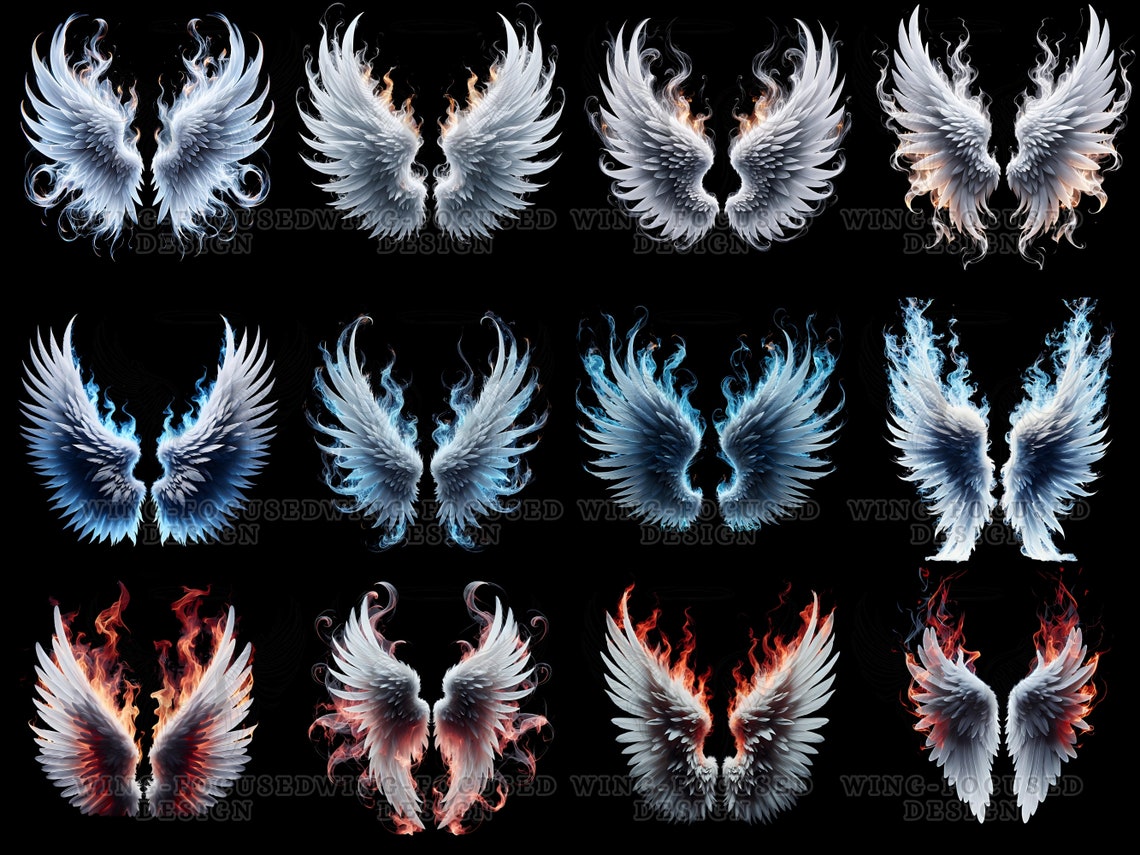 Transparent PNG Angel Wings Fire Effects Heaven White Angel Wings ...