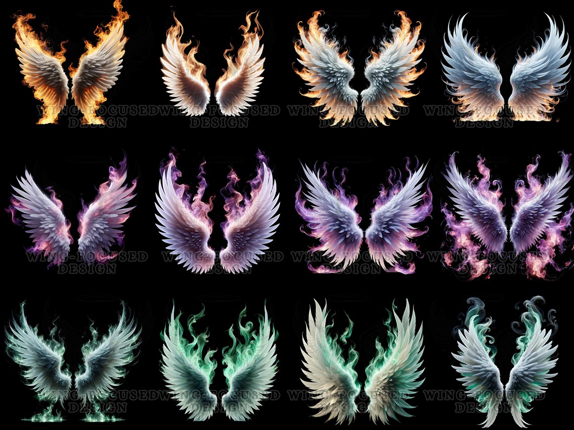 Transparent PNG Angel Wings Fire Effects Heaven White Angel Wings ...