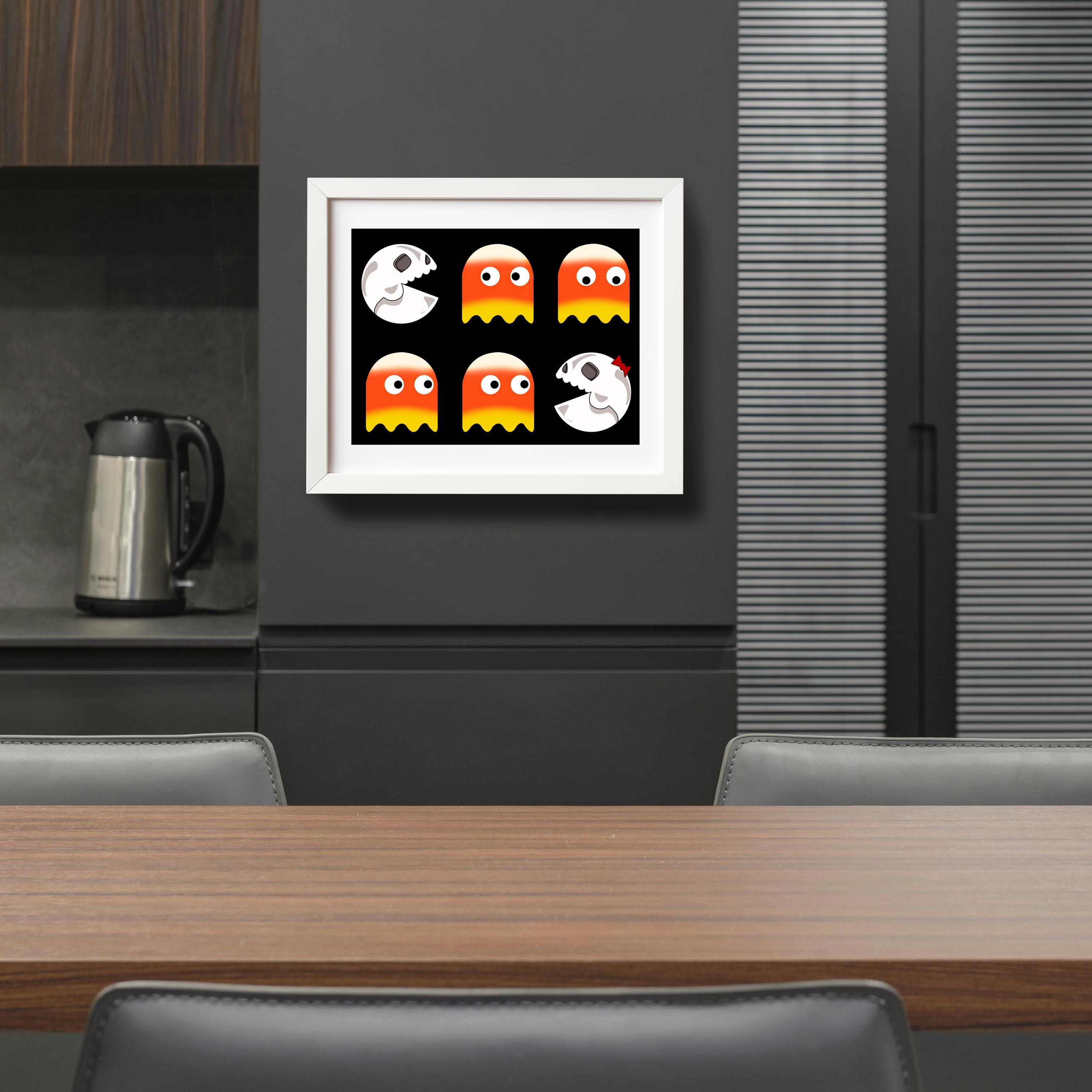 Halloween Skeleton Pac Man Candy Corn Ghosts, Digital Download ...
