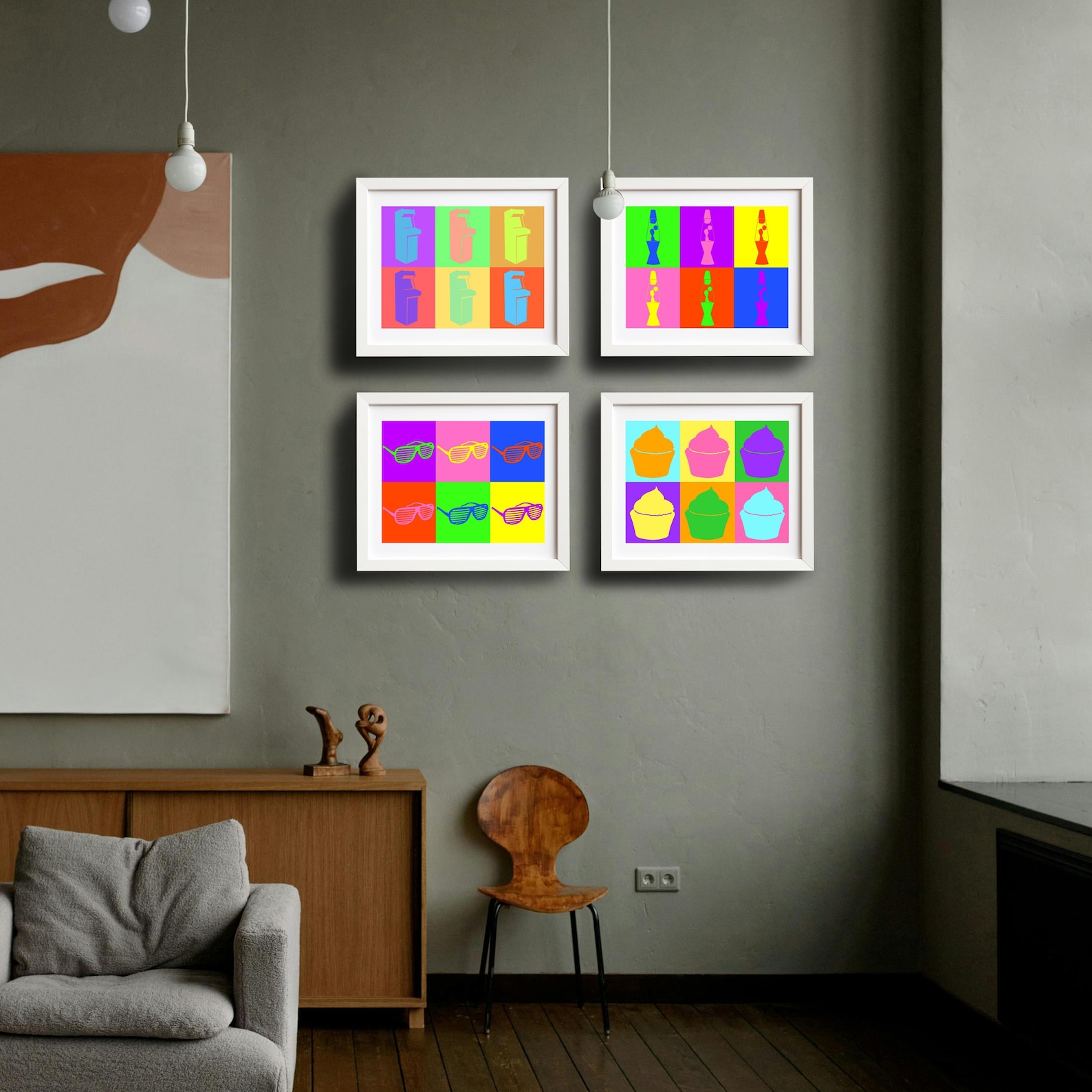 Nostalgia Wall Art Combo, Retro Pop Art Collection, 60% off Digital ...