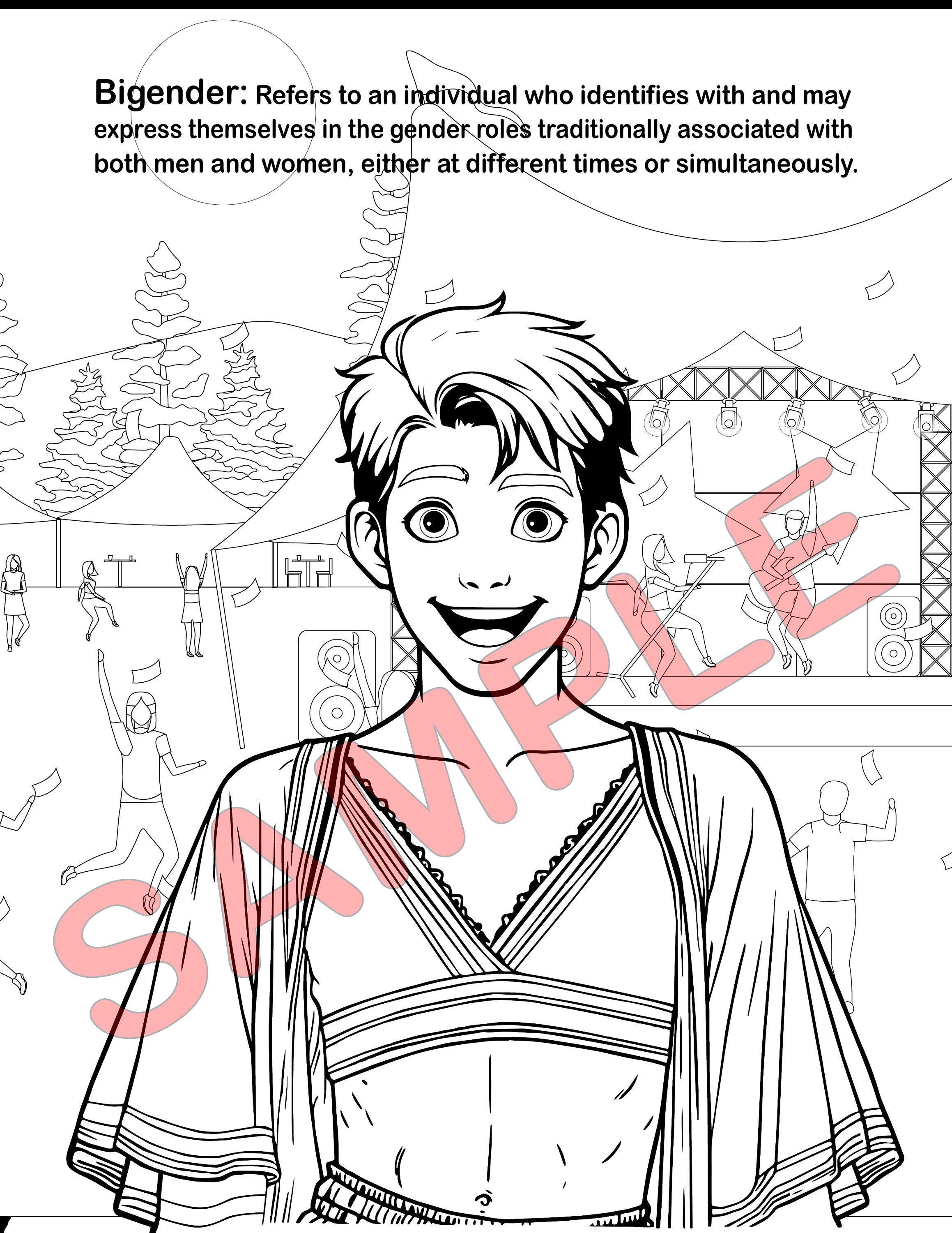 LGBTQIA+ PRIDE Glossary Coloring Pages - Etsy