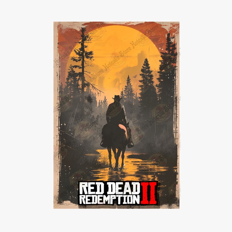 Red Dead Redemption 2 Videogame Wall Art Poster, Arthur Morgan ...