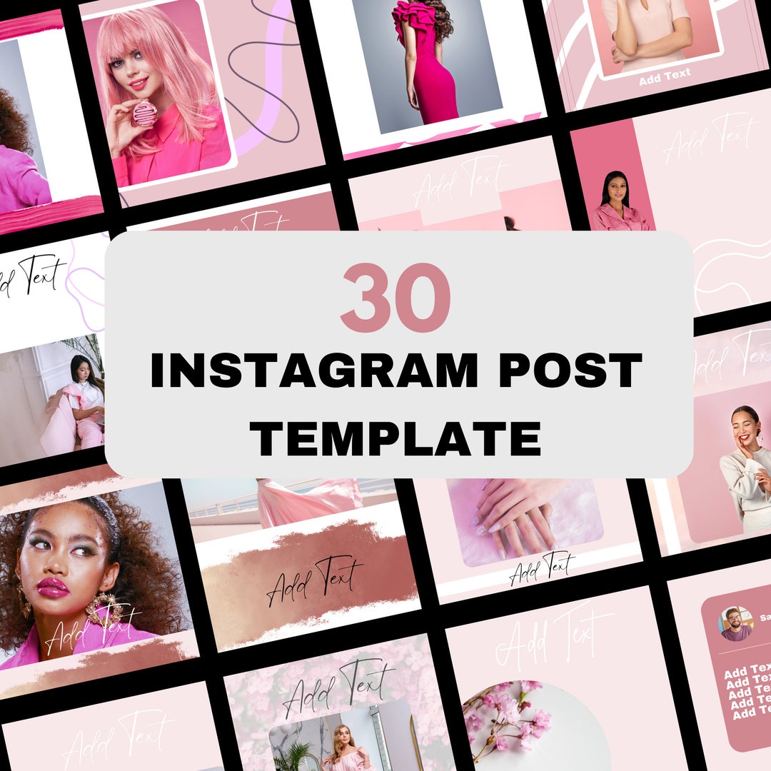 30 Pink Instagram Templates, Pink Social Media Templates, Canva ...