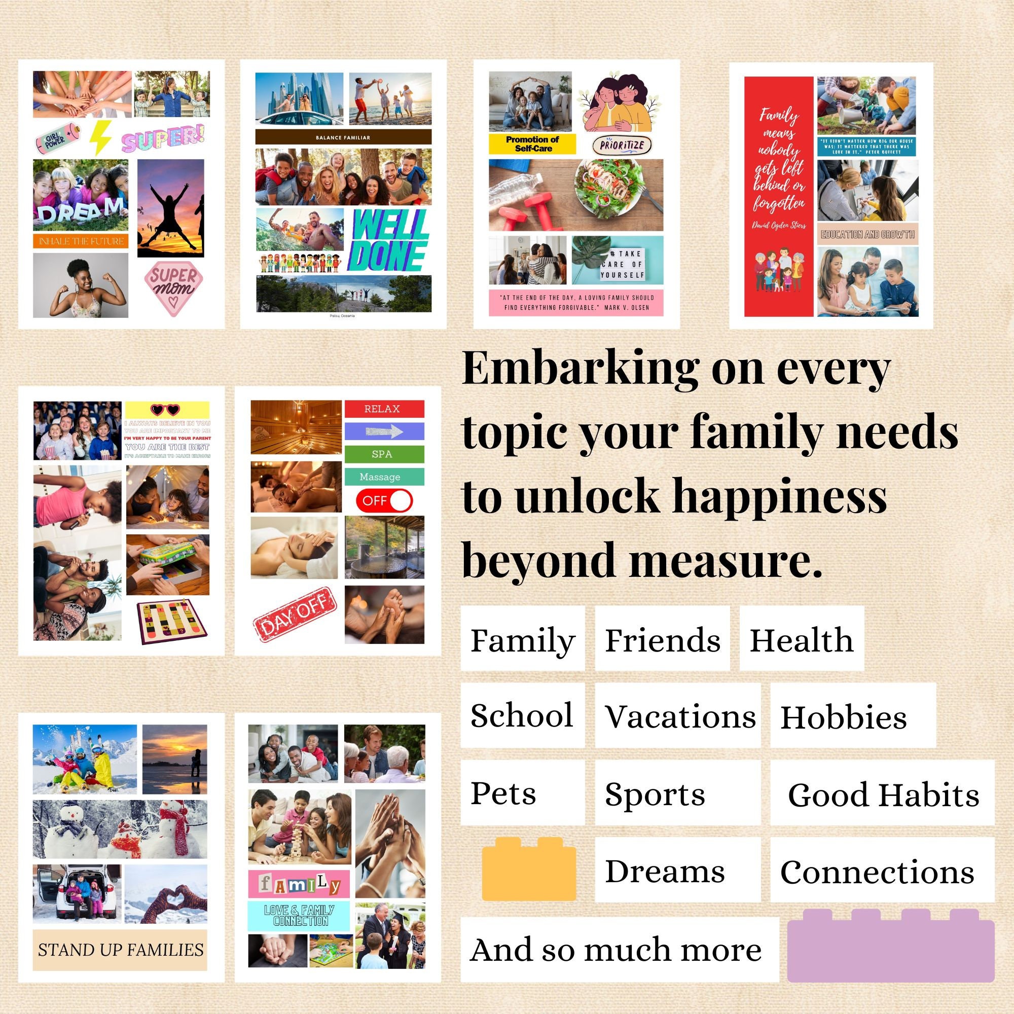 Family Vision Board, Kids Vision Board Printable, Vision Board ...