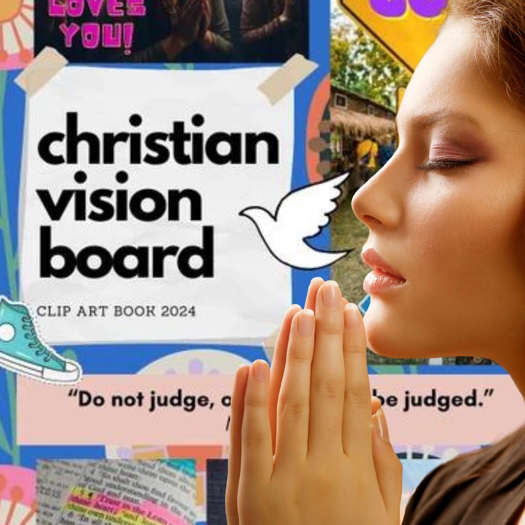 Christian Vision Board Kit, Prayer Vision Board Printable, Kit Board ...