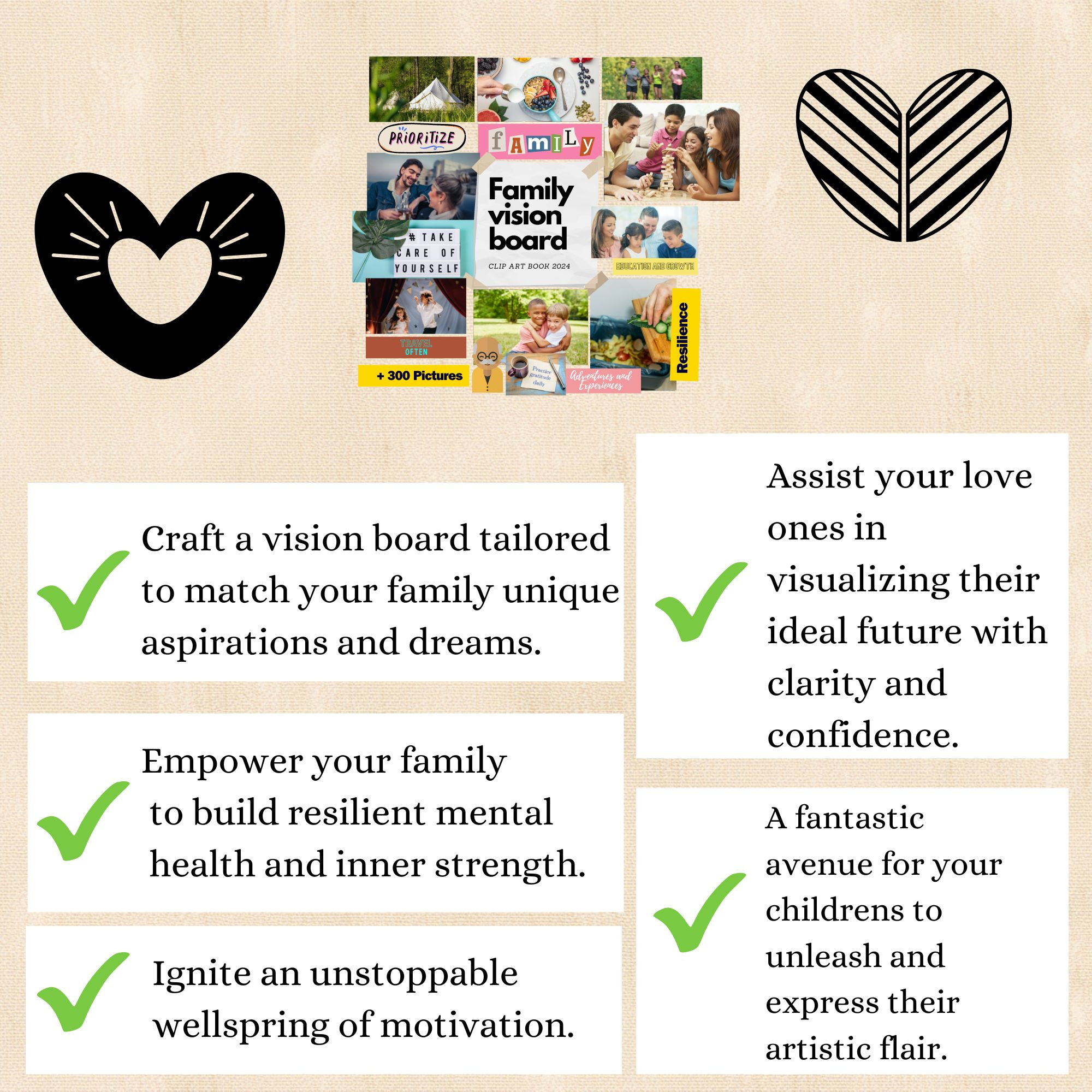 Family Vision Board, Kids Vision Board Printable, Vision Board ...