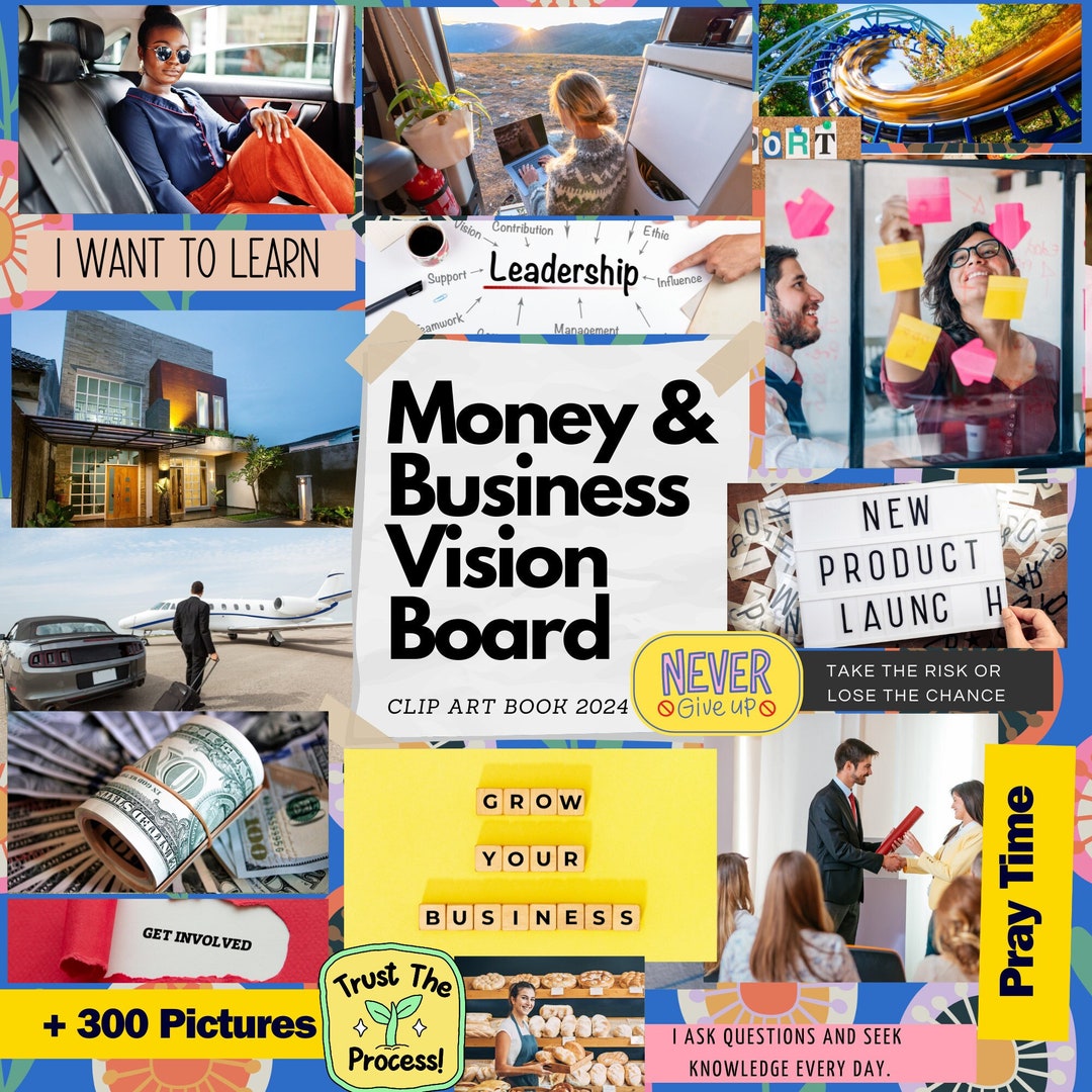 Money & Business Vision Board Printables, 300 Images, Words, Phrases ...