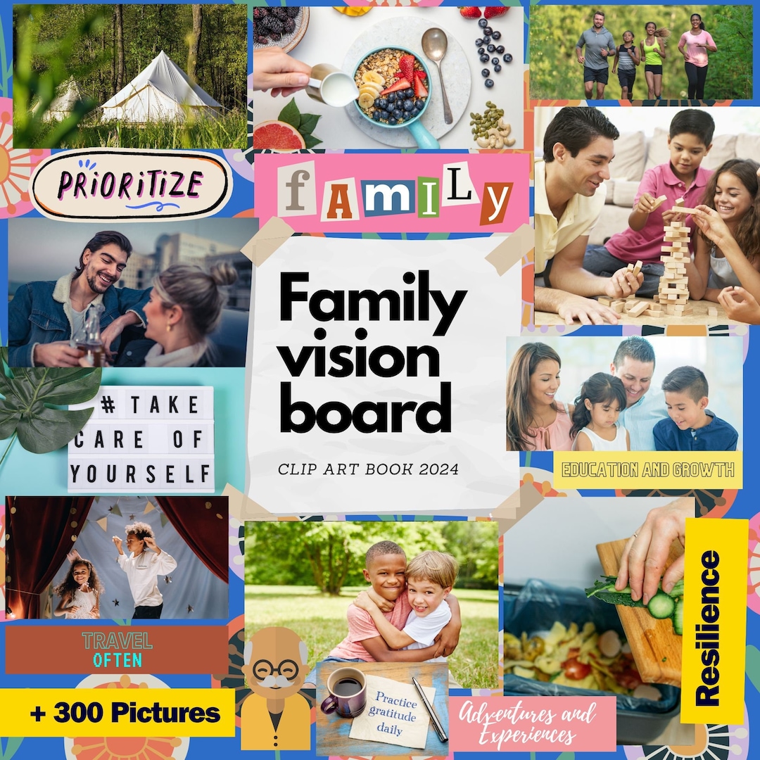Family Vision Board, Kids Vision Board Printable, Vision Board ...