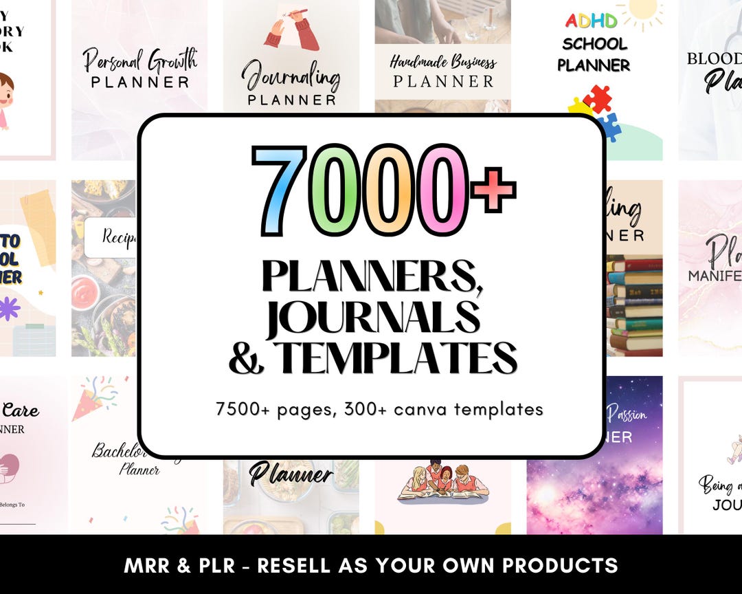 Mega Planner, Journals. Template Bundle, Plr Templates, Master Resell ...