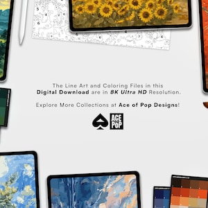 Digital Paint by Number Kit Printable Art Set Template Procreate ...