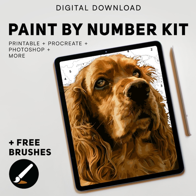 Paint by Number Dog - Etsy