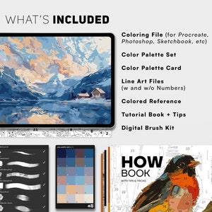 Digital Paint by Number Kit Printable Art Set Template Procreate ...