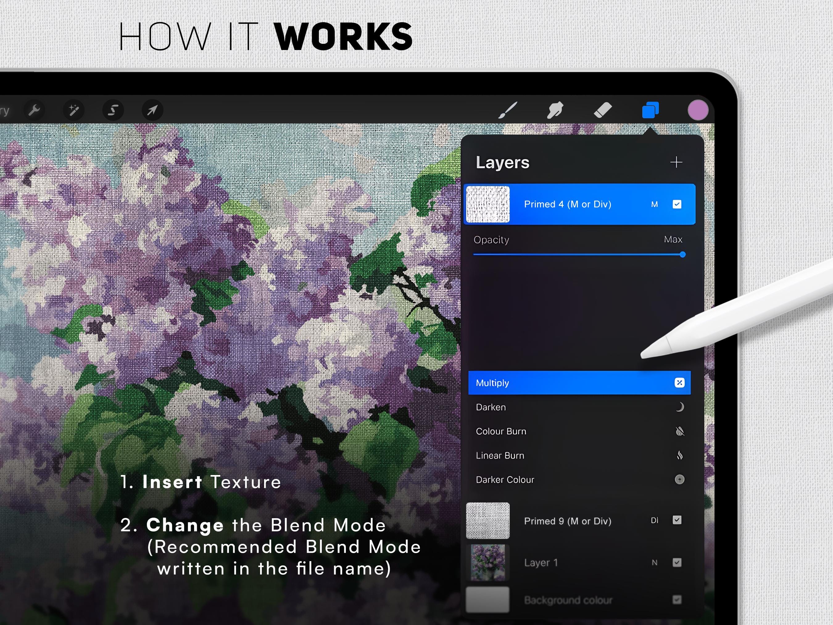 Linen Canvas Set Digital Paper Texture Overlay Kit for Procreate ...