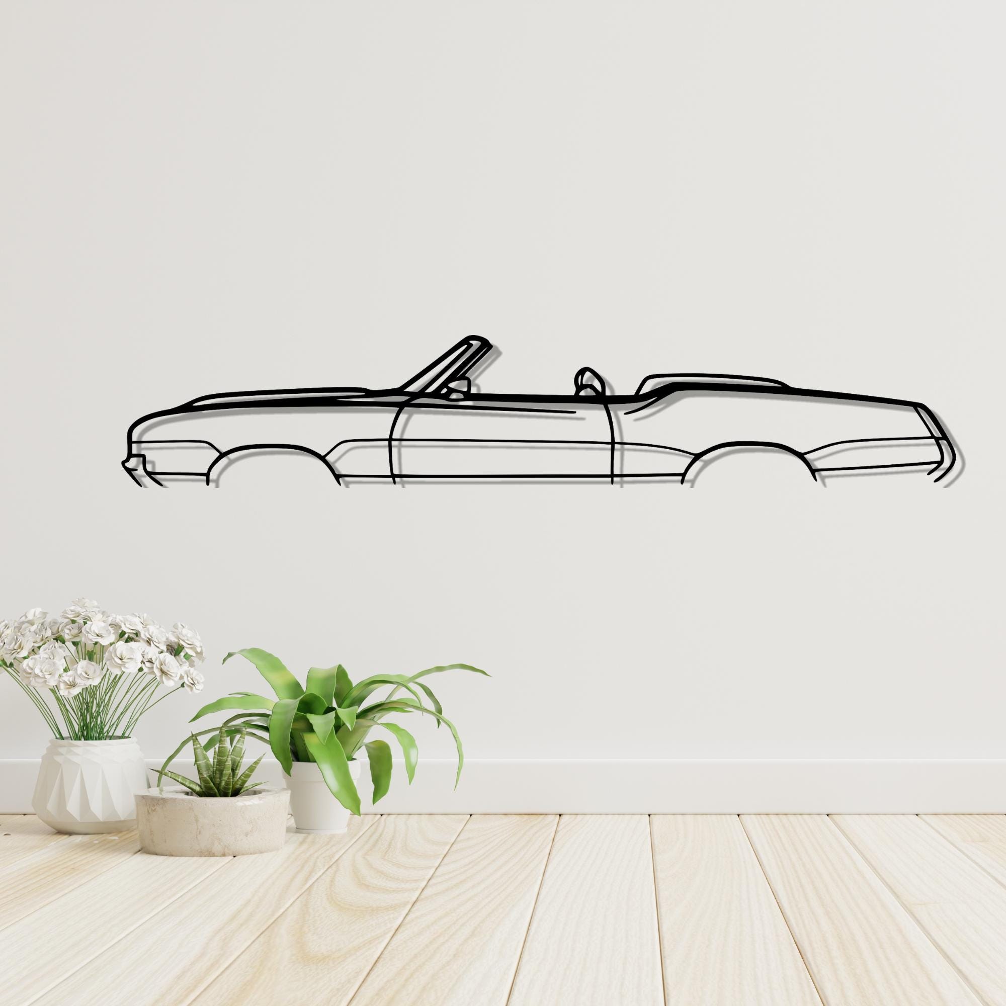 Cutlass Supreme Silhouette Metal Wall Art, Gift for Car Lovers, Car Guy ...