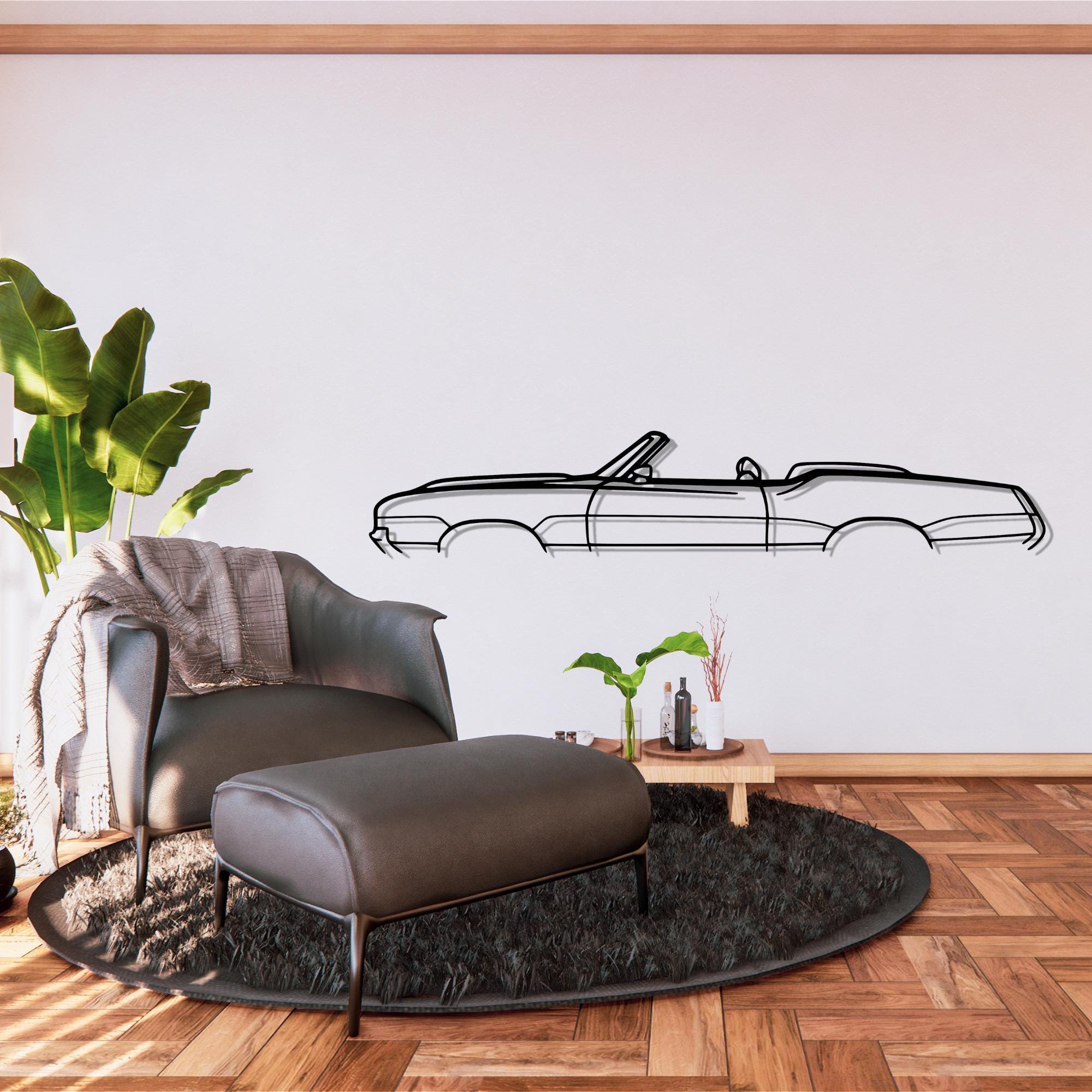 Cutlass Supreme Silhouette Metal Wall Art, Gift for Car Lovers, Car Guy ...